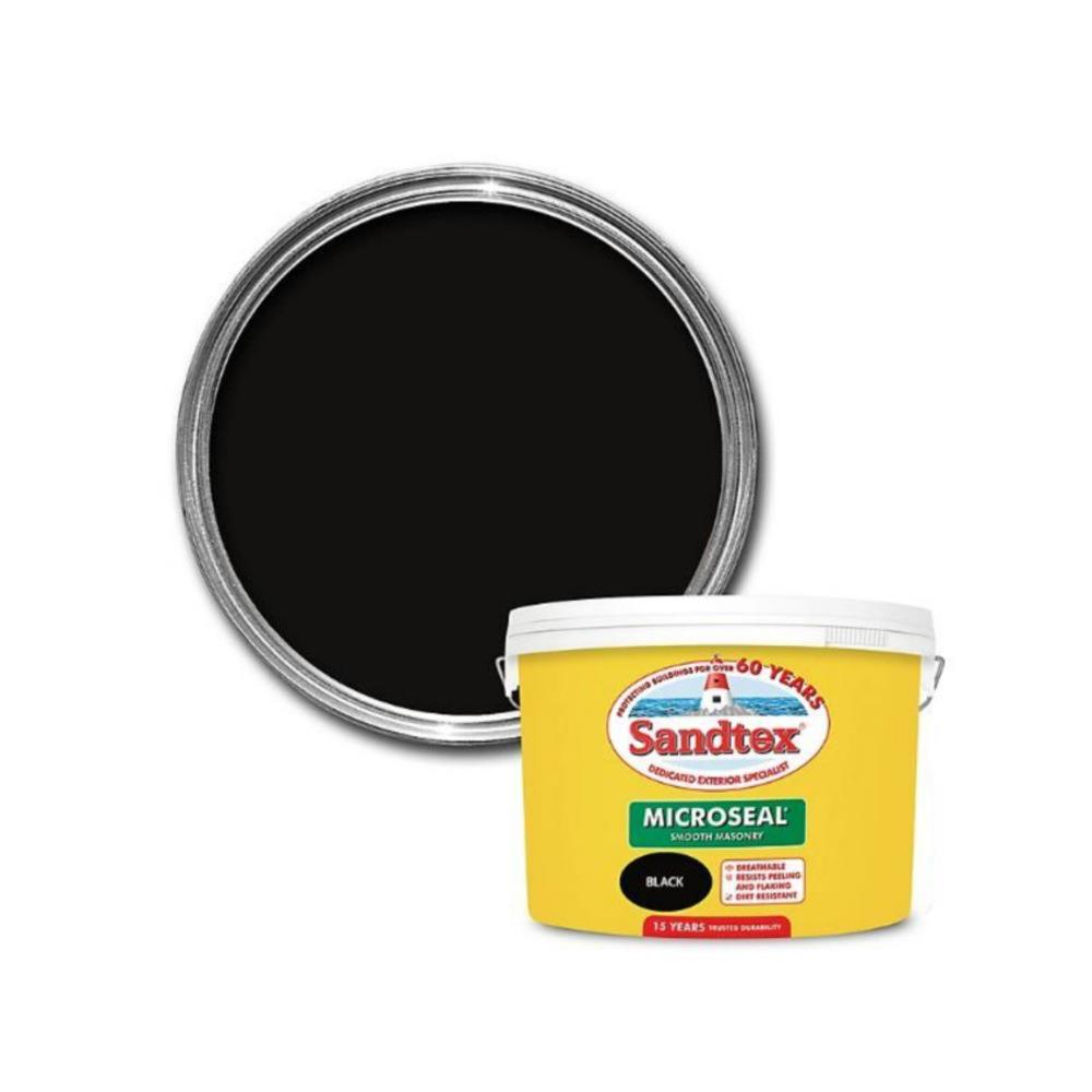 SANDTEX 10L MASONRY SMOOTH BLACK | Morris DIY | Waterford