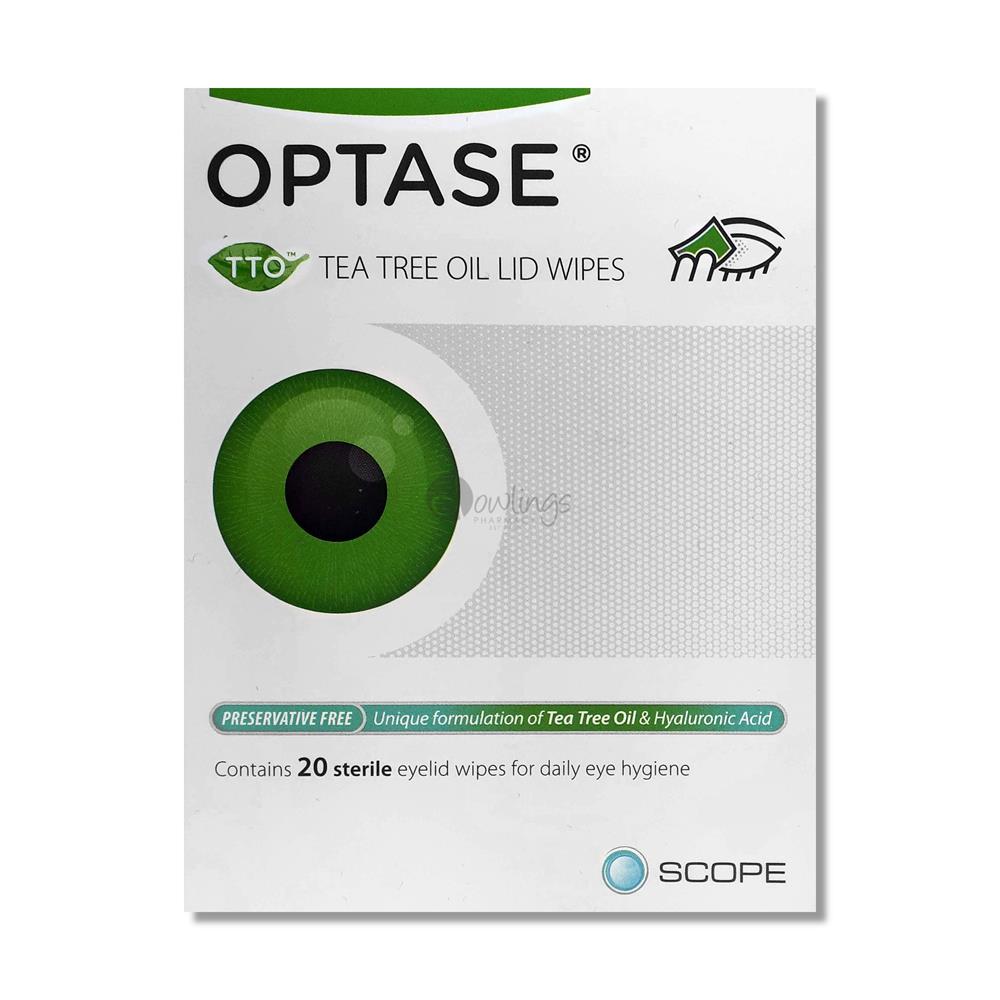 Optase Tea Tree Oil Lid Wipes | Dowlings Pharmacy for all your ...