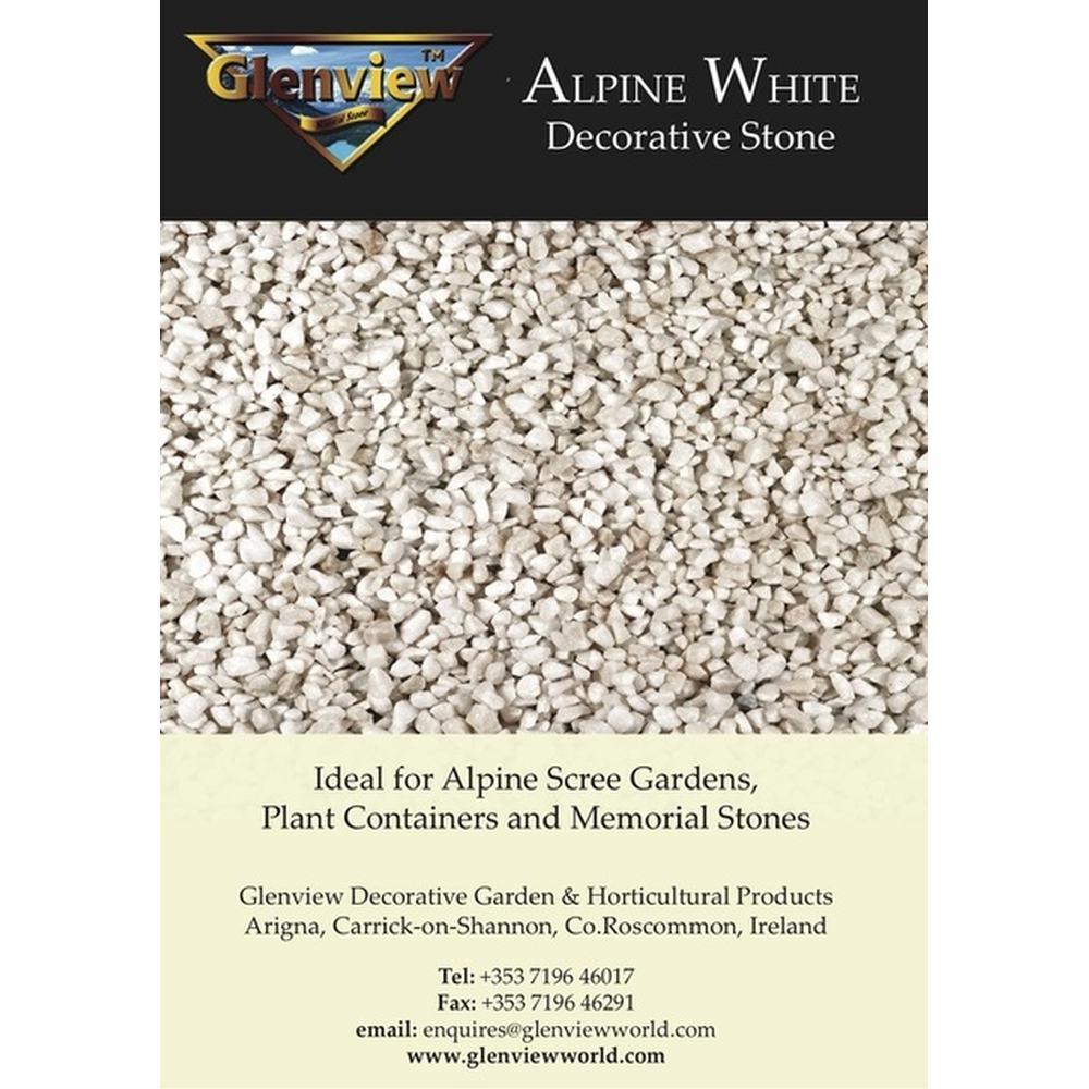 Glenview Decorative Stone Alpine White 10mm 25kg | Topline Murtaghs ...