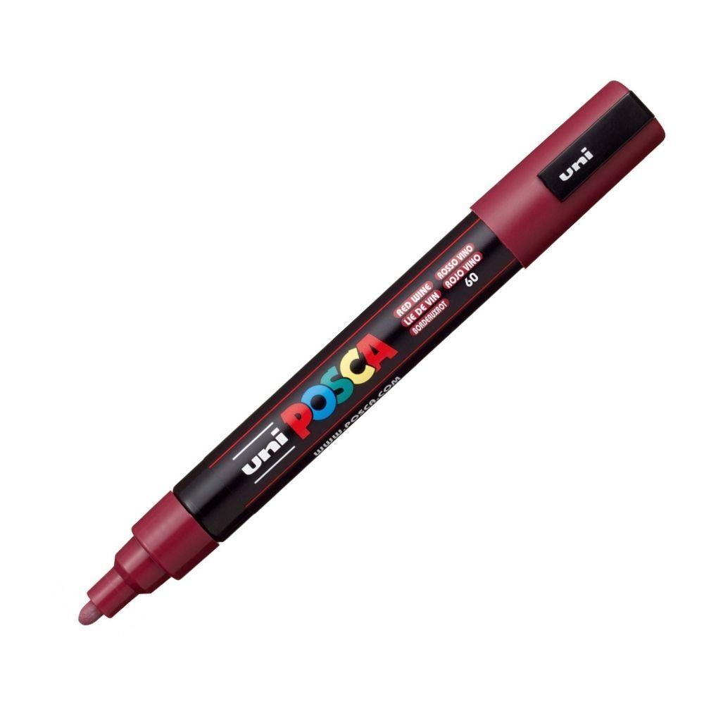 Posca Pc-5M Medium Bullet Tip | Paint Marker Pen | Red Wine | HobbyShop.ie