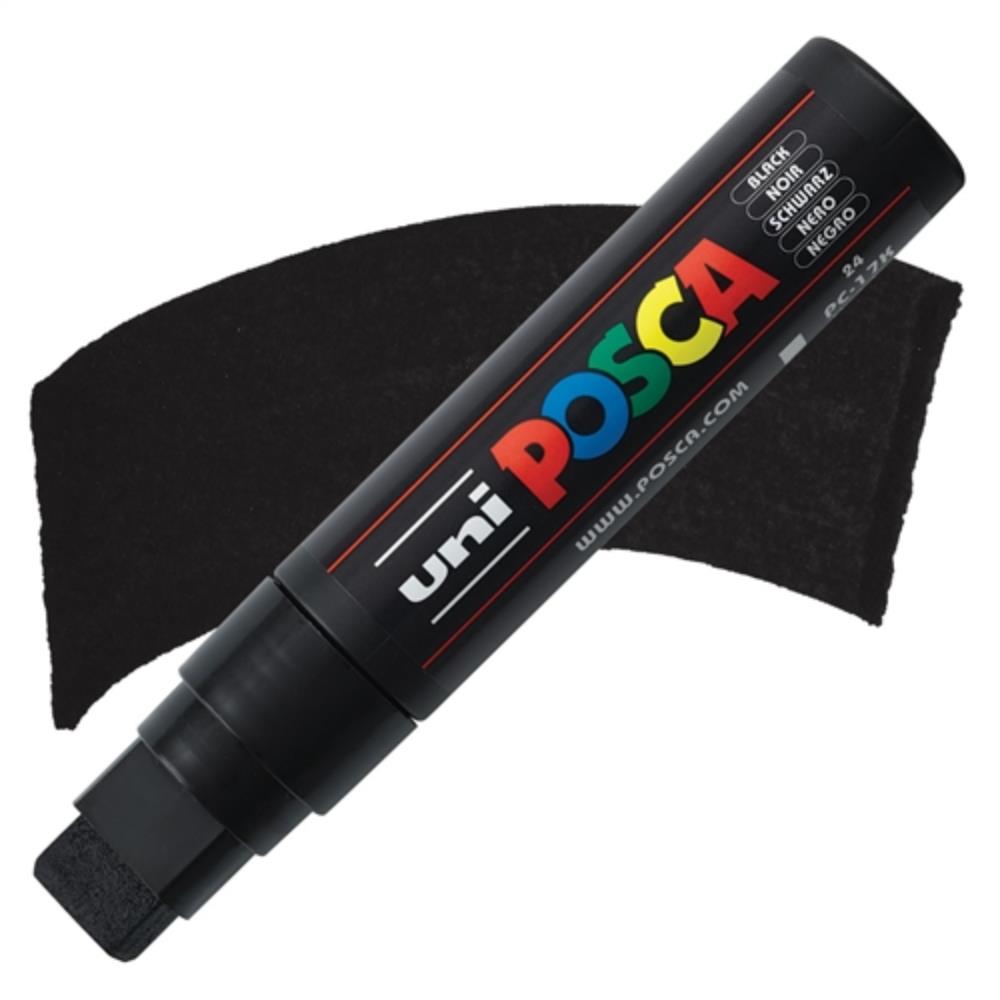 Posca Pc-17K Extra-Broad Chisel Tip Paint Marker Pen| Black | HobbyShop.ie