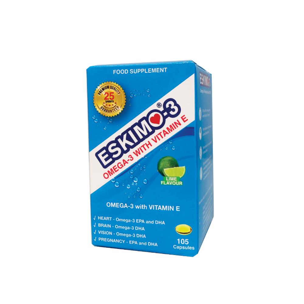Eskimo Omega-3 with Vitamin E Lime Flavour 105s | Nourish.ie | Nourish ...