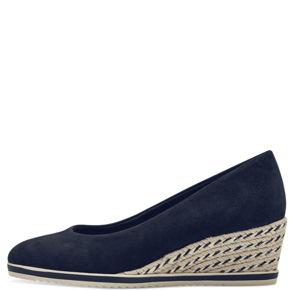 TAMARIS WOMEN WEDGE COURT SHOE - NAVY | Paul Byron Shoes | Ireland