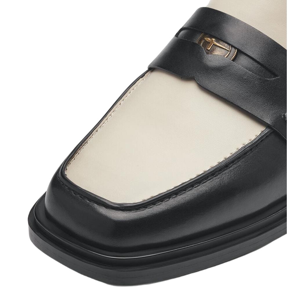TAMARIS WOMENS LOW HEEL LOAFER - BLACK NUDE | Paul Byron Shoes | Ireland