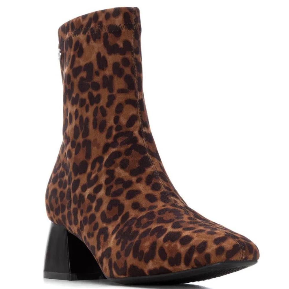 XTI WOMENS ANIMAL PRINT ZIP ANKLE BOOT - LEOPARD | Paul Byron Shoes ...