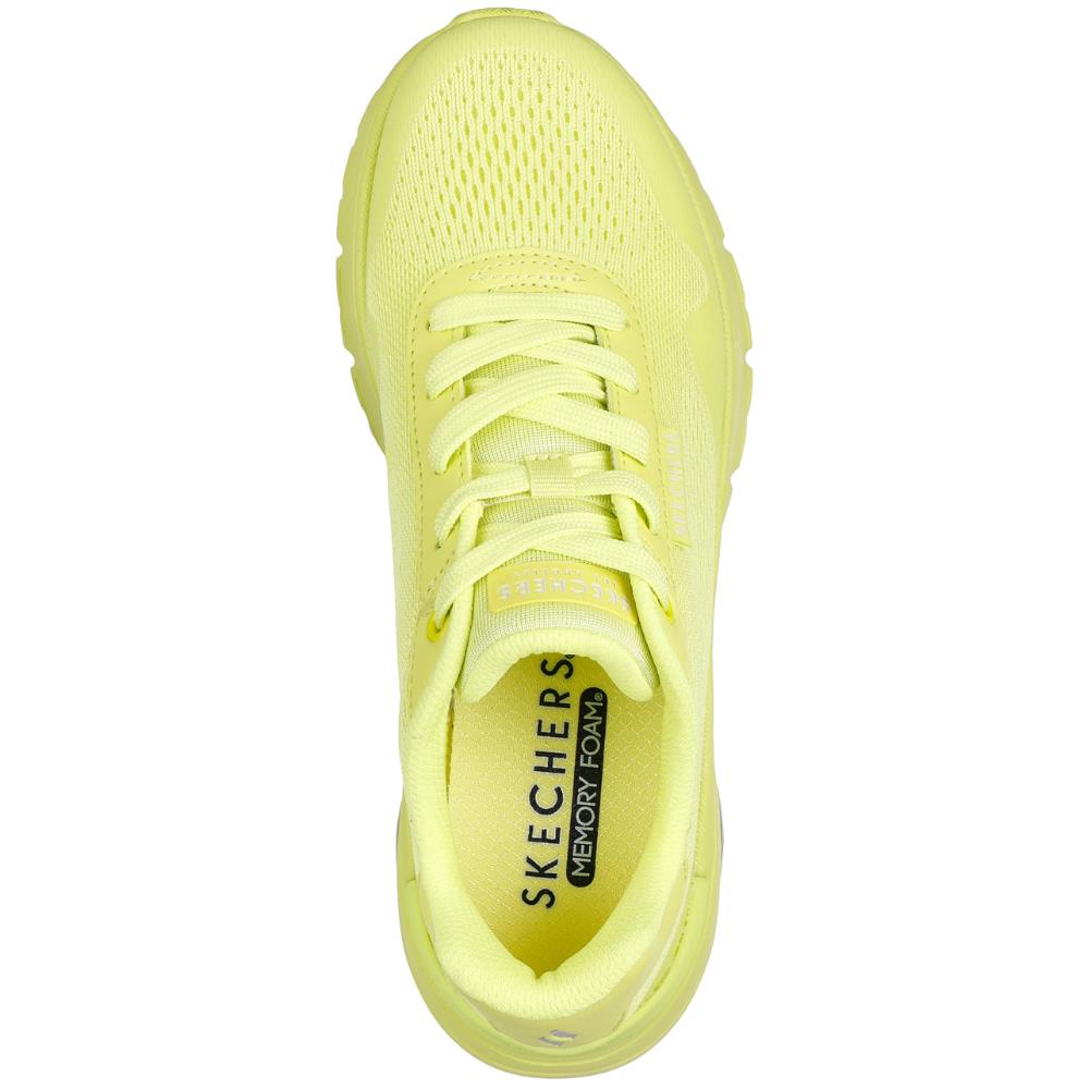 SKECHERS WOMENS UNO FLEX LACE TRAINER - LIME | Paul Byron Shoes | Ireland