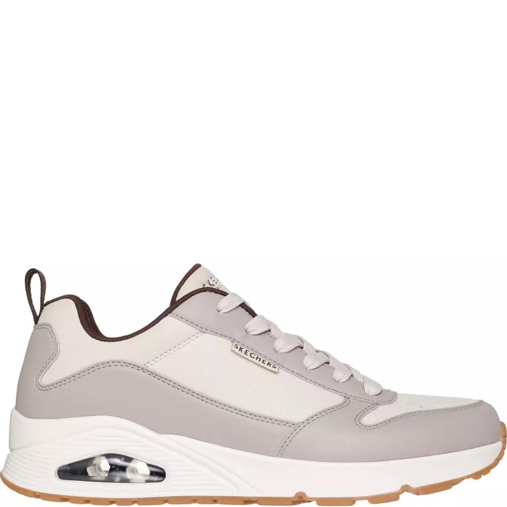 SKECHERS MENS UNO LACE TRAINER - NATURAL BROWN | Paul Byron Shoes | Ireland