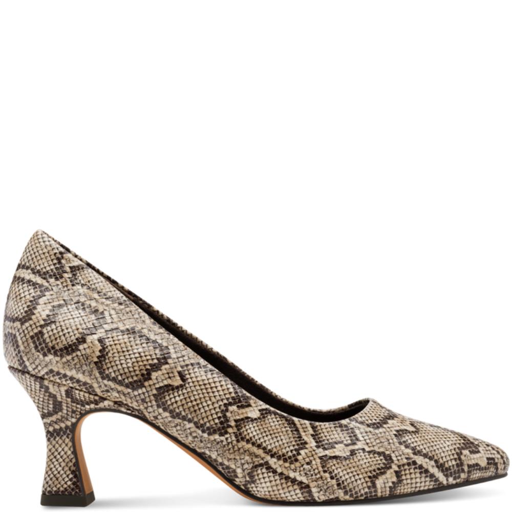 MARCO TOZZI WOMENS POINT TOE COURT SHOE - DUNE SNAKE | Paul Byron Shoes ...
