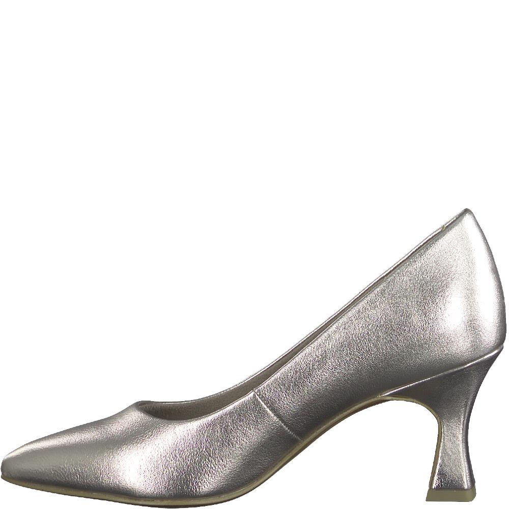MARCO TOZZI WOMENS POINT TOE COURT SHOE - PLATINUM | Paul Byron Shoes ...