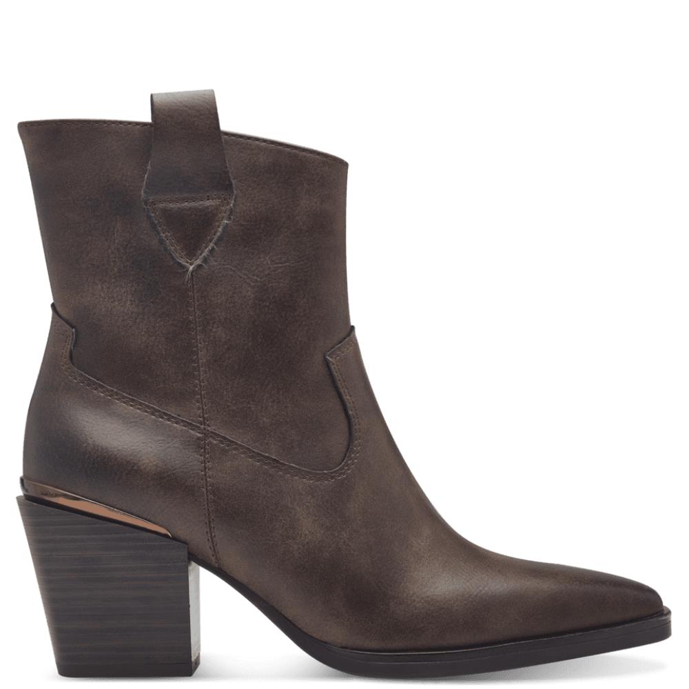 MARCO TOZZI WOMENS ZIP ANKLE BOOT - MOCCA | Paul Byron Shoes | Ireland
