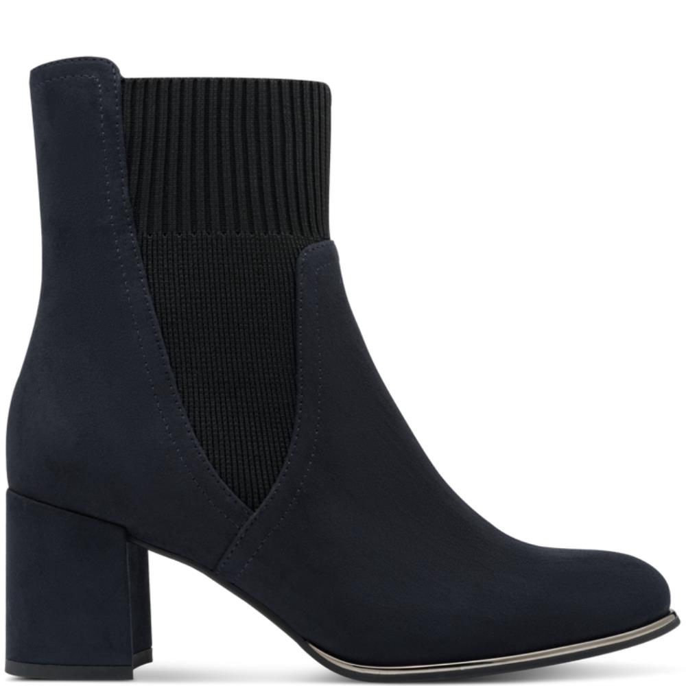 MARCO TOZZI WOMENS ZIP ANKLE BOOT - NAVY SUEDE | Paul Byron Shoes | Ireland