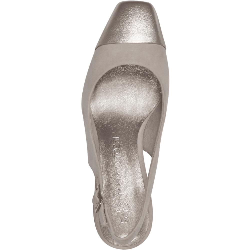 MARCO TOZZI WOMENS SLING BACK COURT - DUNE SUEDE | Paul Byron Shoes ...