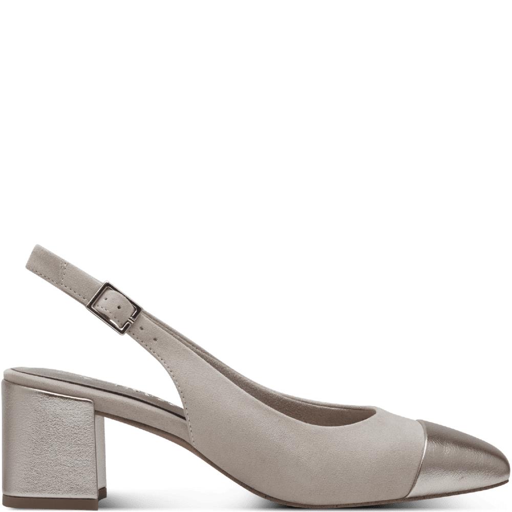 MARCO TOZZI WOMENS SLING BACK COURT - DUNE SUEDE | Paul Byron Shoes ...
