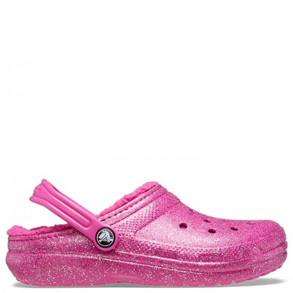 CROCS GIRLS CLASSIC LINED GLITTER CLOG - FUCHSIA | Paul Byron Shoes ...