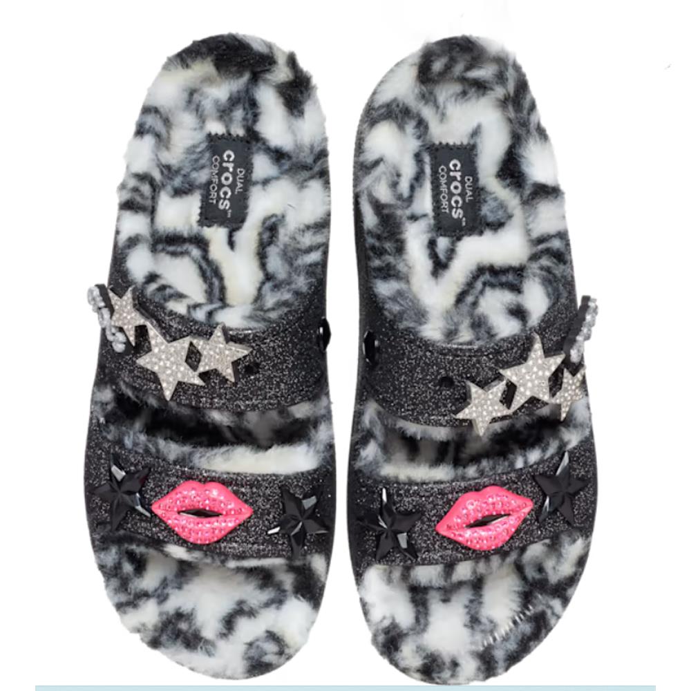 CROCS WOMENS CLASSIC COZY DISCO - BLACK MULTI | Paul Byron Shoes | Ireland