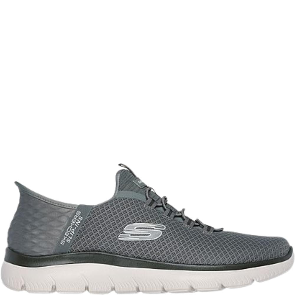 SKECHERS MENS SLIP INS CORD TRAINER - CHARCOAL | Paul Byron Shoes | Ireland