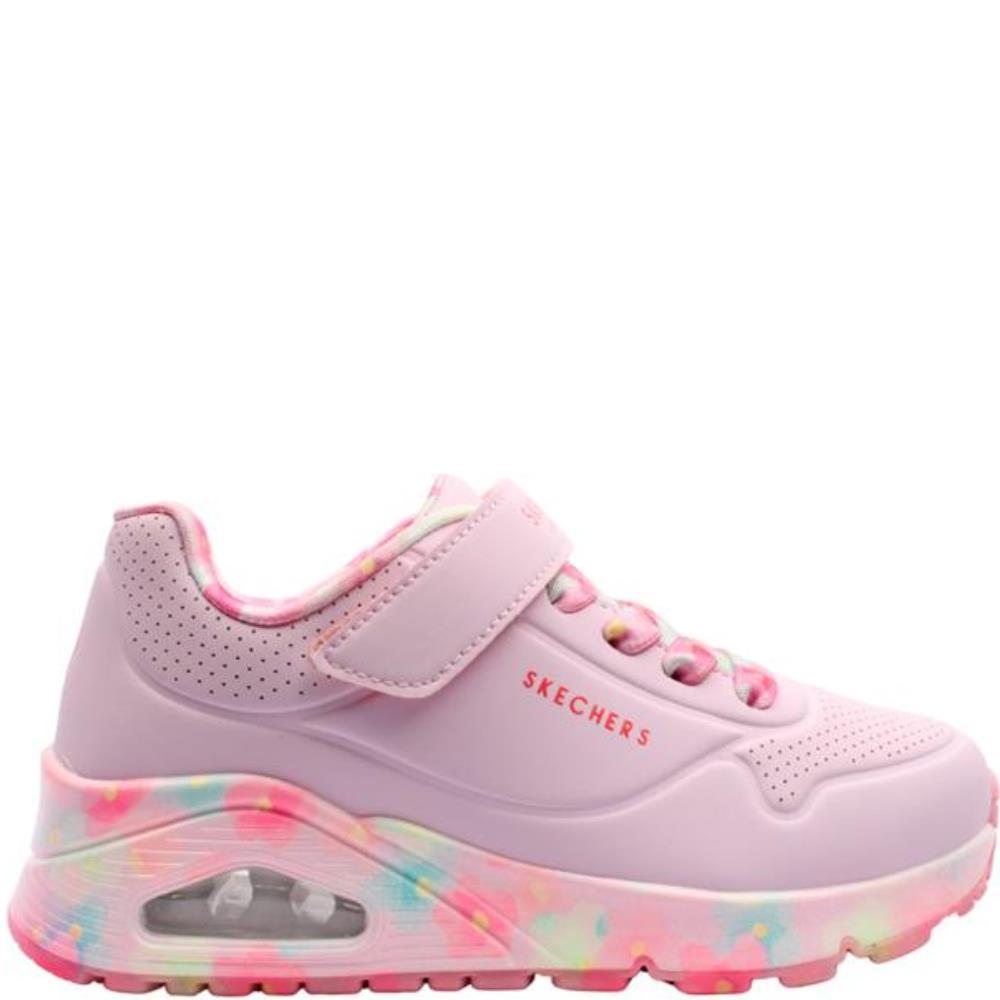 SKECHERS GIRLS UNO GEN1 STRAP TRAINER - PINK MULTI | Paul Byron Shoes ...