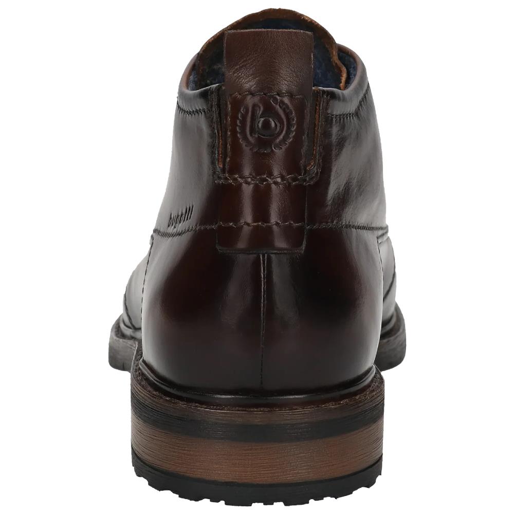 BUGATTI MENS LACE ANKLE BOOT - DARK BROWN LEATHER | Paul Byron Shoes ...