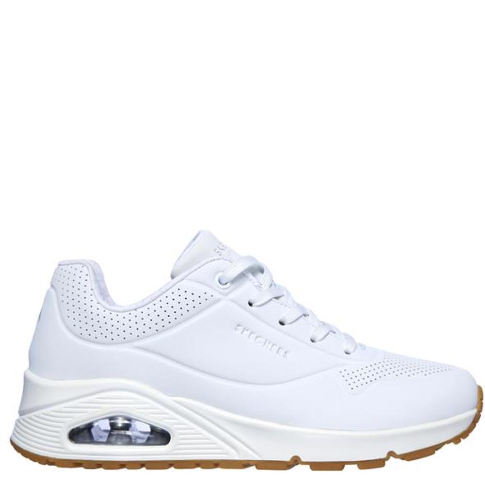 SKECHERS WOMENS UNO LACE TRAINER - WHITE | Paul Byron Shoes | Ireland