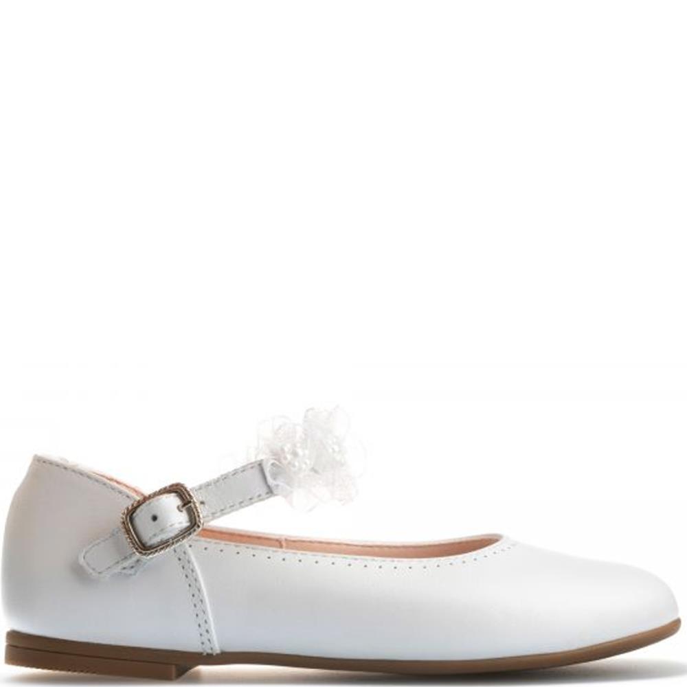 PAOLA GIRLS STRAP COMMUNION SHOE - WHITE | Paul Byron Shoes | Ireland