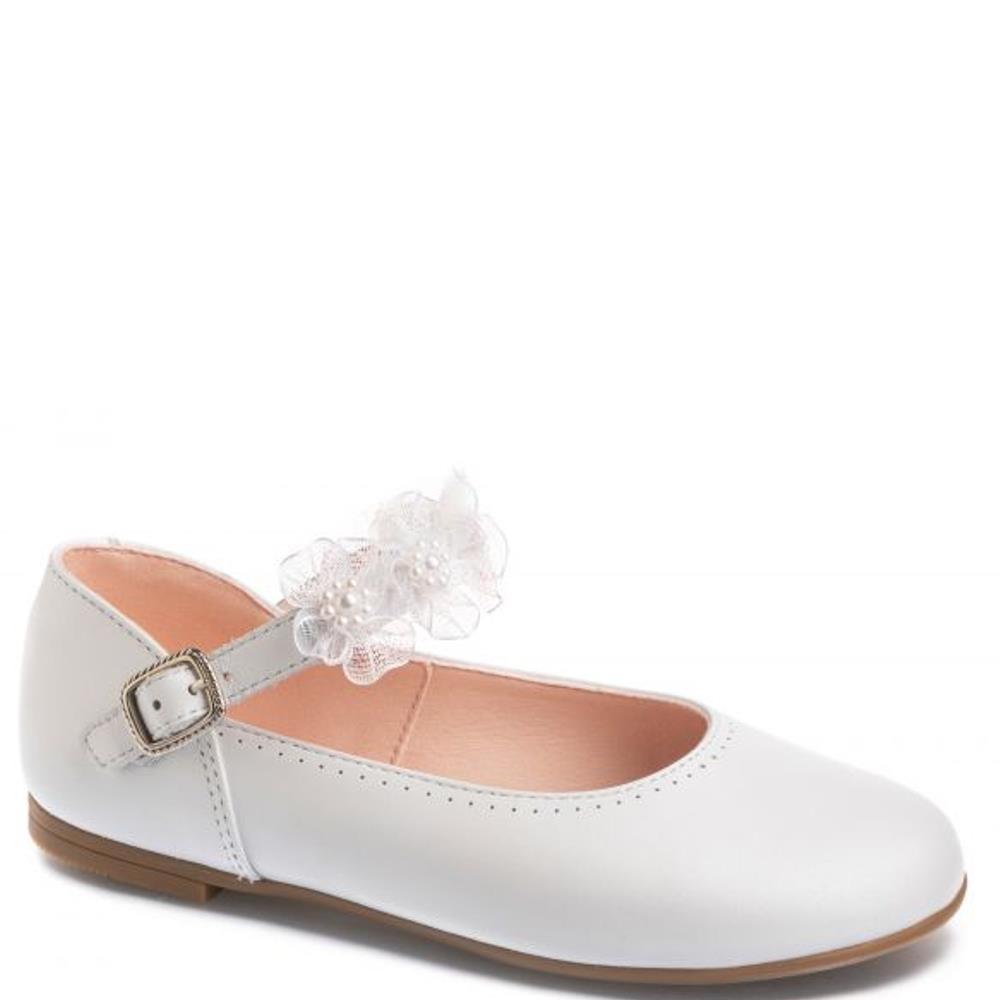 PAOLA GIRLS STRAP COMMUNION SHOE - WHITE | Paul Byron Shoes | Ireland