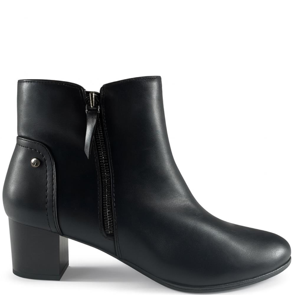 NINE TO FIVE WOMENS ZIP ANKLE BOOT - BLACK | Paul Byron Shoes | Ireland