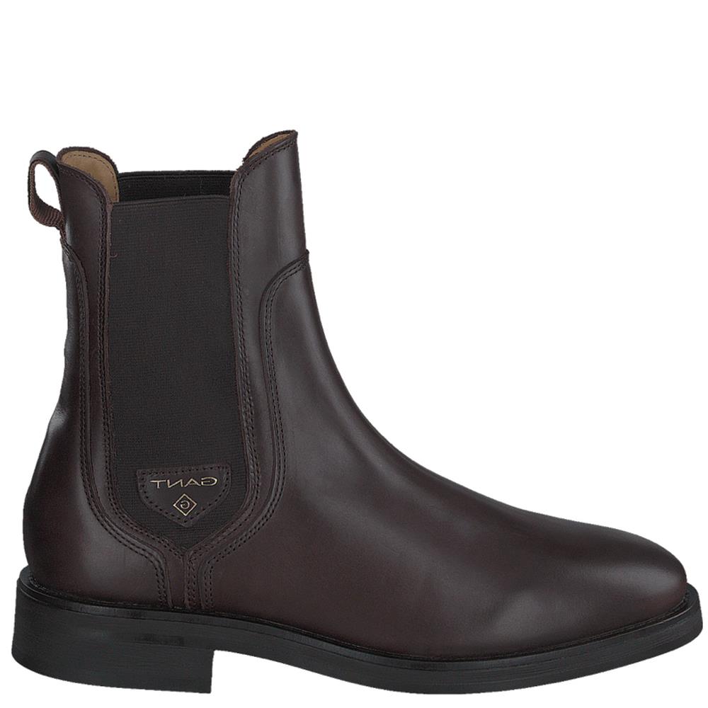 GANT WOMENS CHELSEA ANKLE BOOT - DARK BROWN LEATHER | Paul Byron Shoes ...