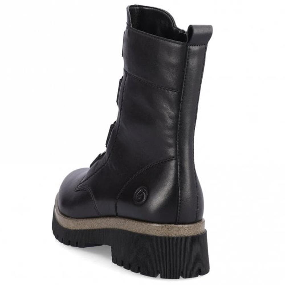 REMONTE WOMENS ZIP ANKLE BOOT - BLACK | Paul Byron Shoes | Ireland