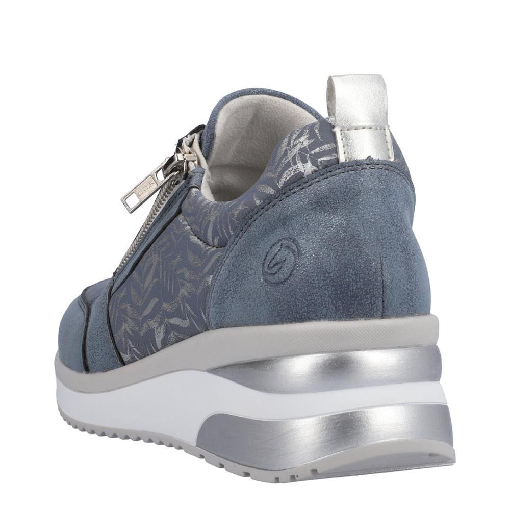 REMONTE WOMENS ZIP LACE TRAINER - BLUE MULTI | Paul Byron Shoes | Ireland