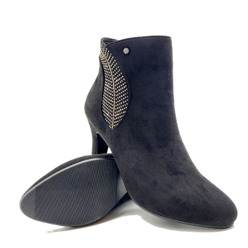 REDZ WOMENS ZIP ANKLE BOOT - BLACK SUEDE | Paul Byron Shoes | Ireland