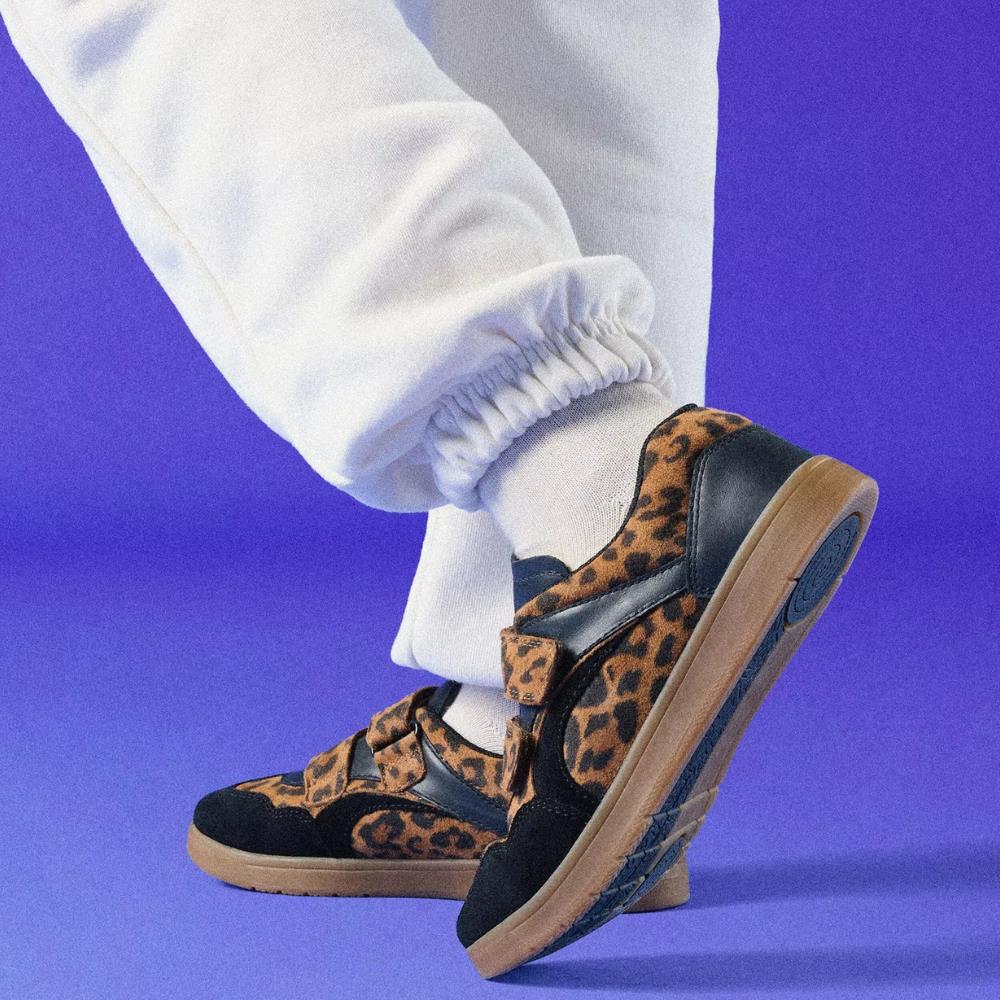CLARKS KIDS STRAP TRAINER - LEOPARD ANIMAL PRINT | Paul Byron Shoes ...