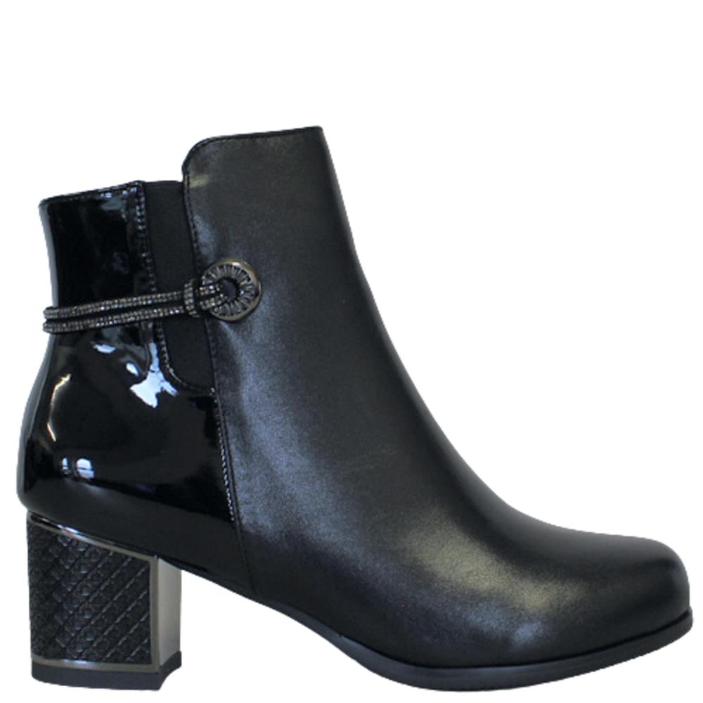 REDZ WOMENS ZIP ANKLE BOOT - BLACK | Paul Byron Shoes | Ireland