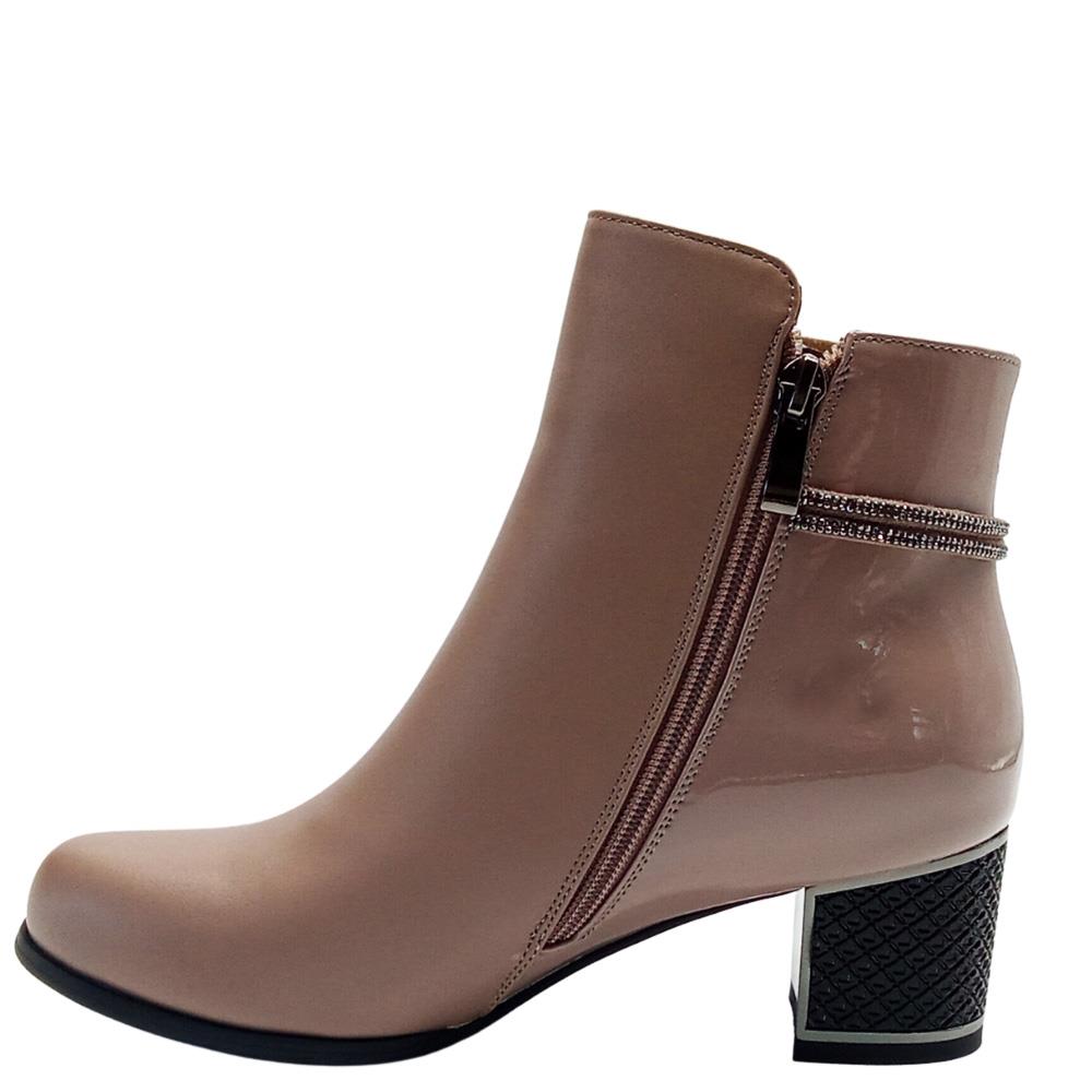REDZ WOMENS ZIP ANKLE BOOT - TAUPE | Paul Byron Shoes | Ireland