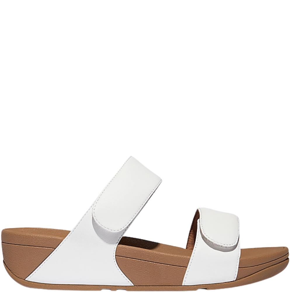 FIT FLOP WOMENS WEDGE ANKLE STRAP SANDAL - WHITE LEATHER | Paul Byron ...