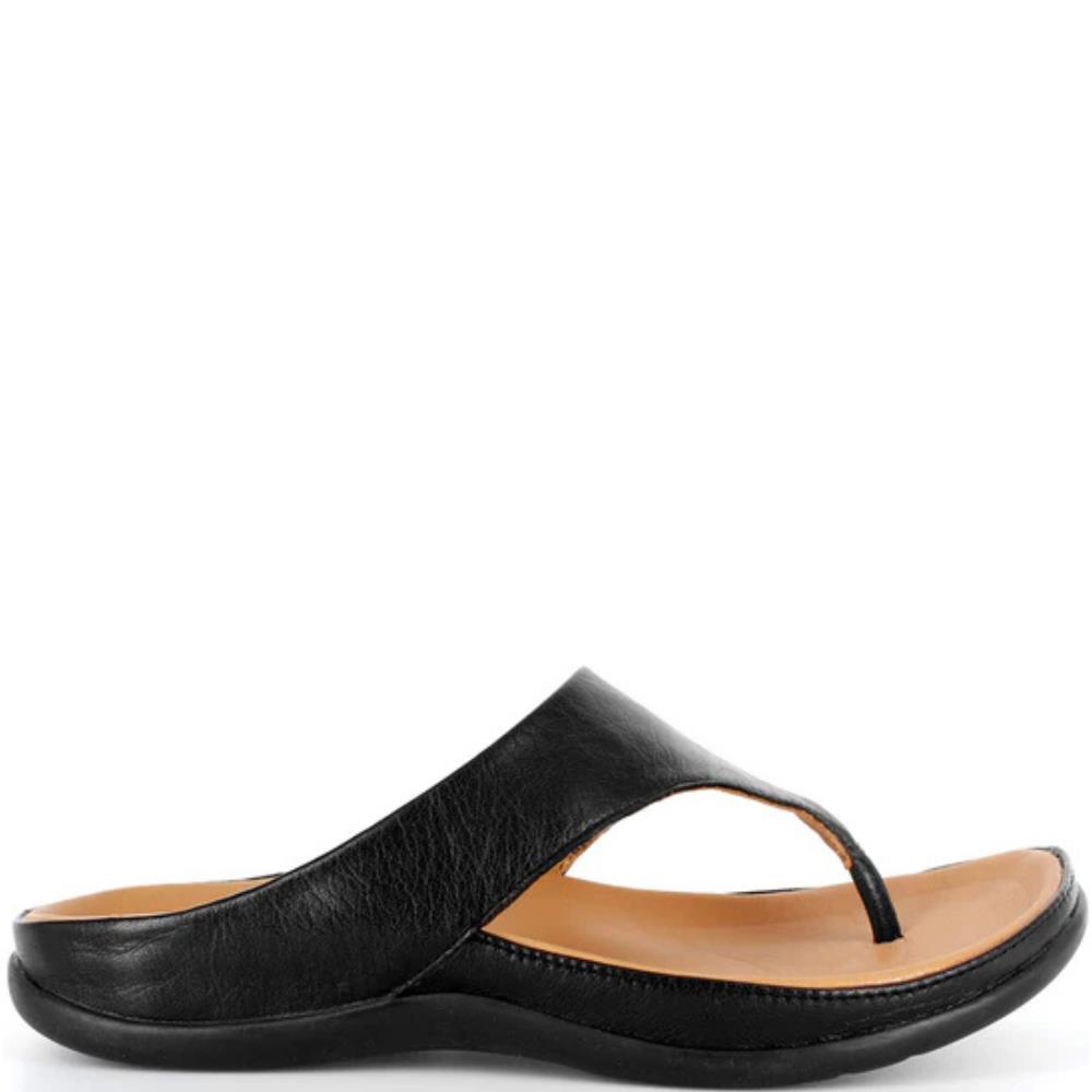 STRIVE WOMENS TOE POST MULE SANDAL - BLACK | Paul Byron Shoes | Ireland