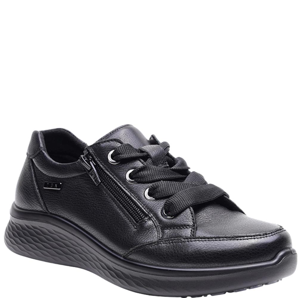 G COMFORT WOMENS WATERPROOF LACE SHOE - BLACK | Paul Byron Shoes | Ireland