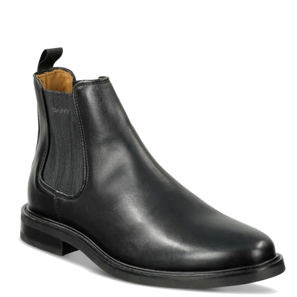 GANT MENS CHELSEA ANKLE BOOT - BLACK LEATHER | Paul Byron Shoes | Ireland