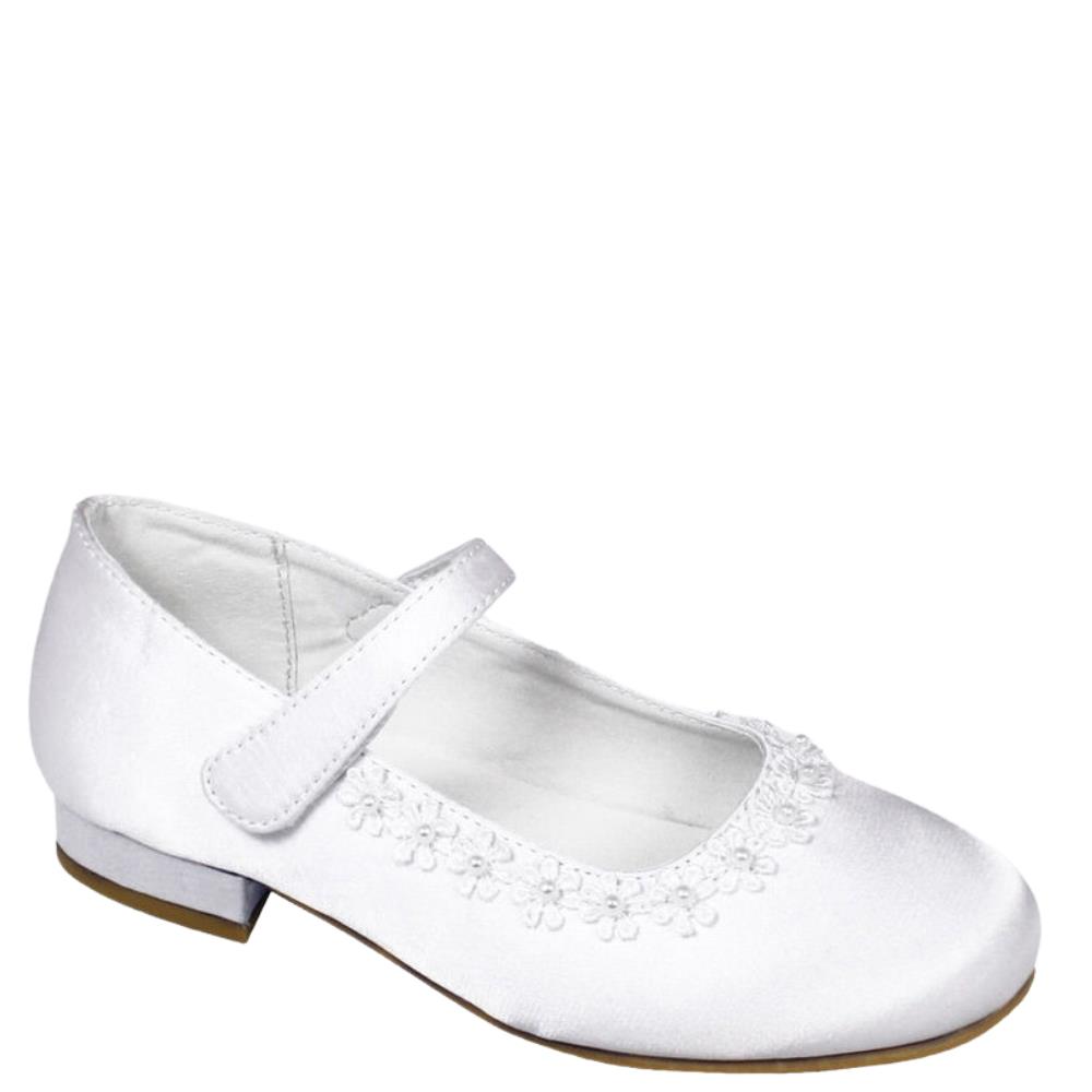 DUBARRY GIRLS STRAP COMMUNION SHOE - WHITE SATIN | Paul Byron Shoes ...