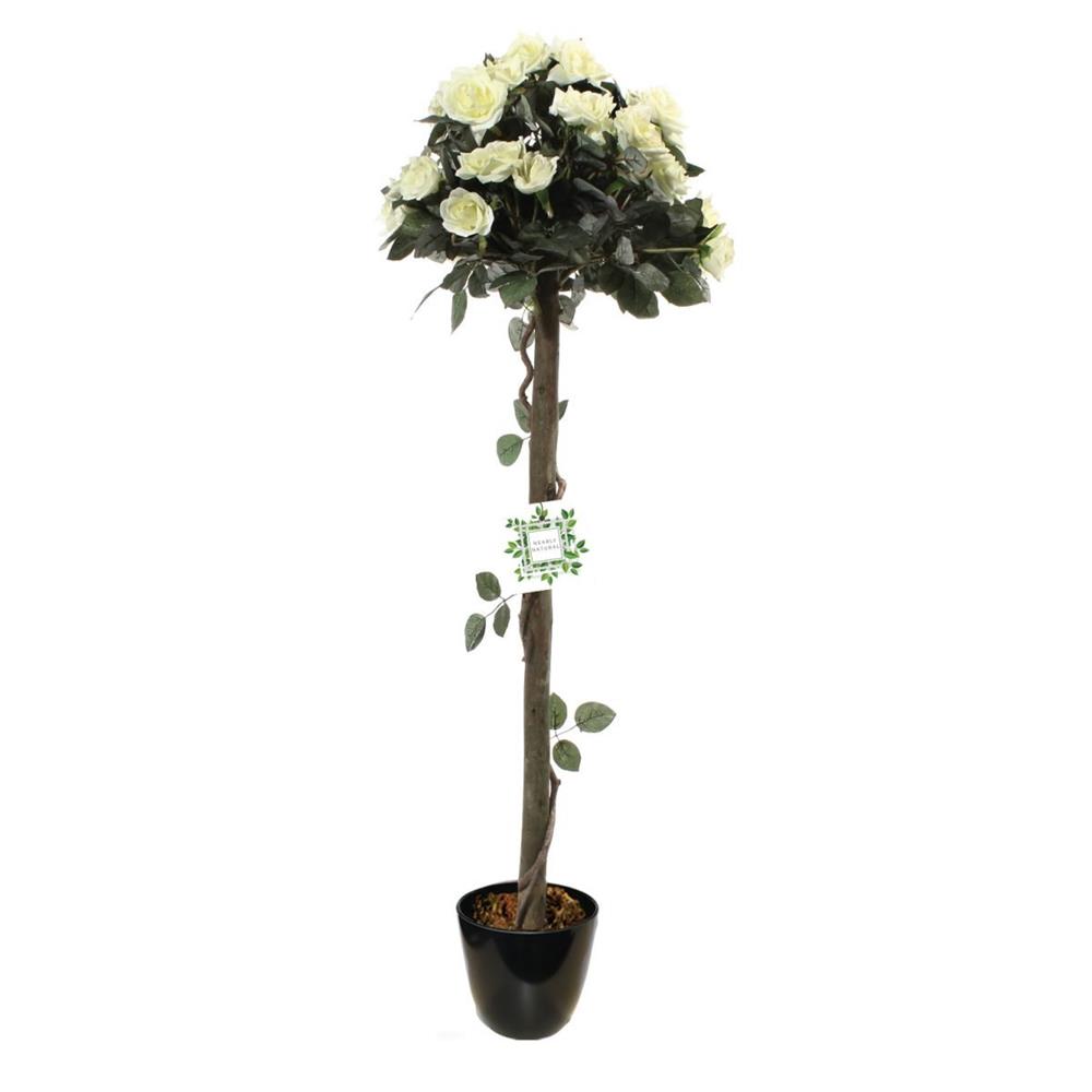 Nearly Natural Rose Tree White 4ft | Your Home and Garden