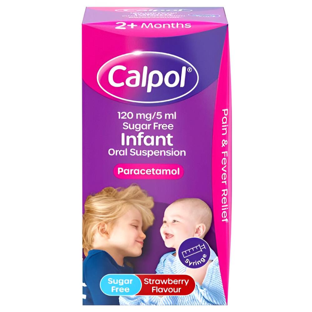 Calpol Infant 120mg/5ml Oral Suspension 2months+ Sugar Free 140ml ...