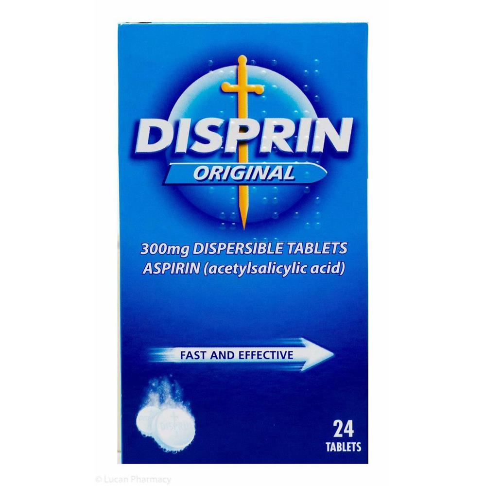 DISPRIN Original 300mg Dispersible Tablets (Aspirin) - 24 Tablets