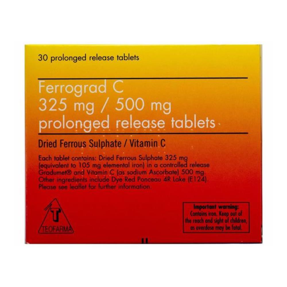 Ferrograd C 325mg/ 500mg - 30 Prolonged Release Tablets