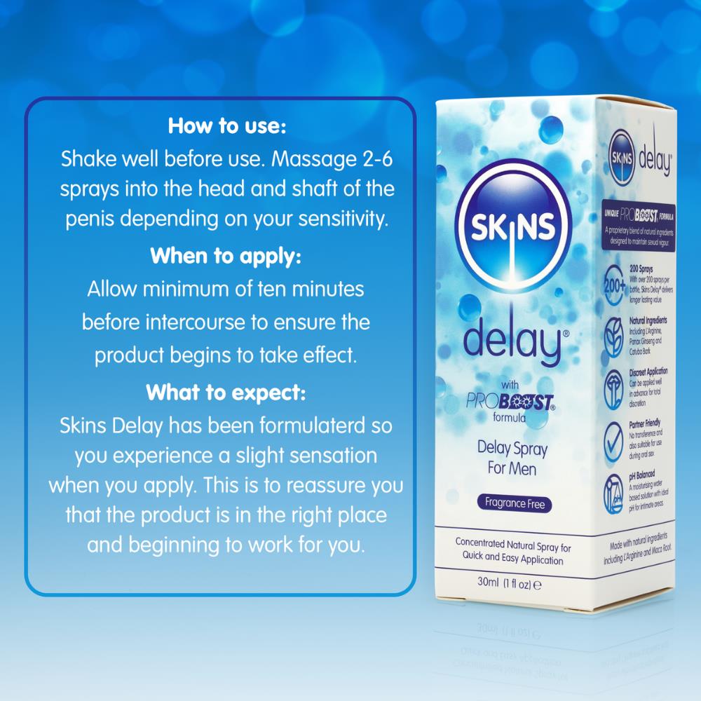 Skins Natural Delay Spray 30ml | Pharmadirect | Killarney | Co. Kerry ...