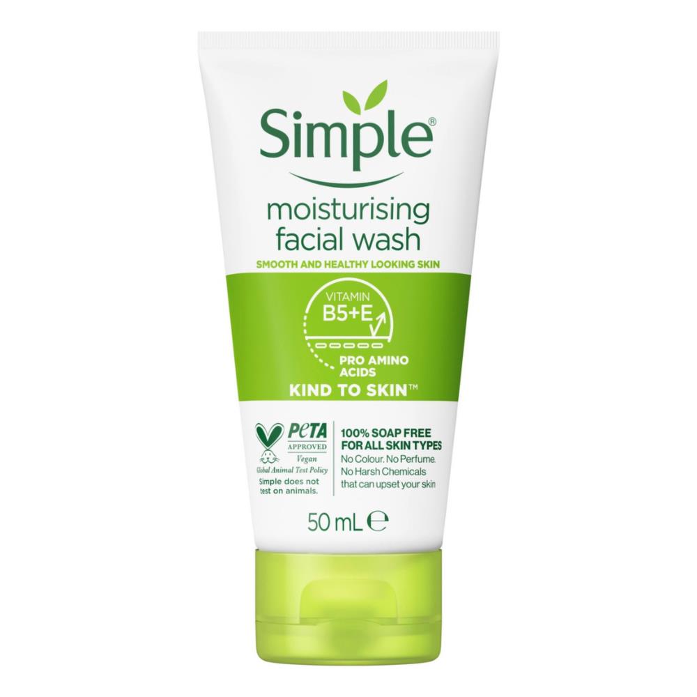 Simple Moisturising Facial Wash 50ml | PharmaDirect.ie