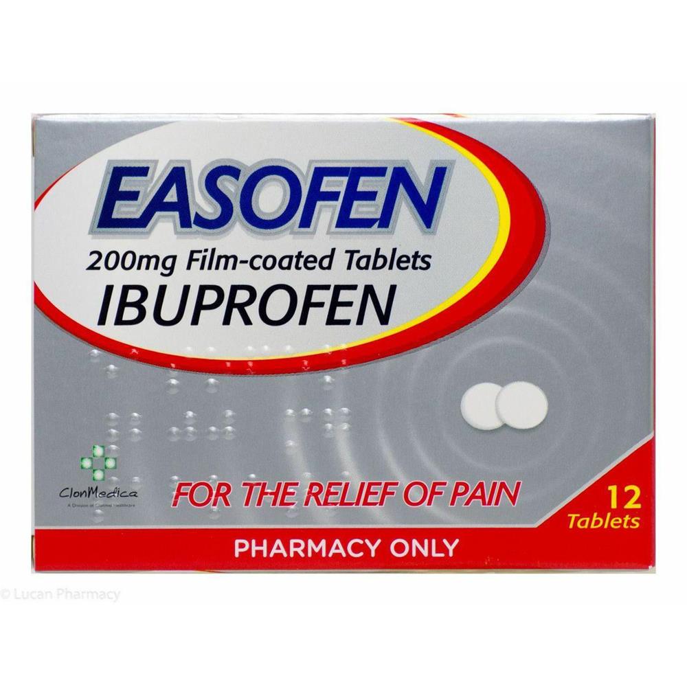 Easofen 200mg Film-coated Tablets (Ibuprofen) - 12 Tablets