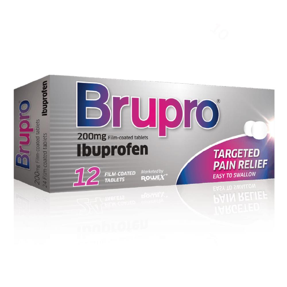 Brupro 200mg Ibuprofen 12 Pack