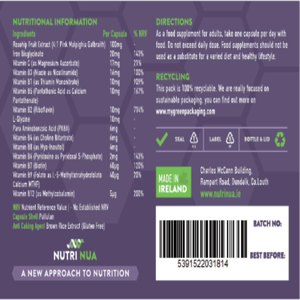 Nutri Nua Iron Complex with Rosehip - 30 Tablets