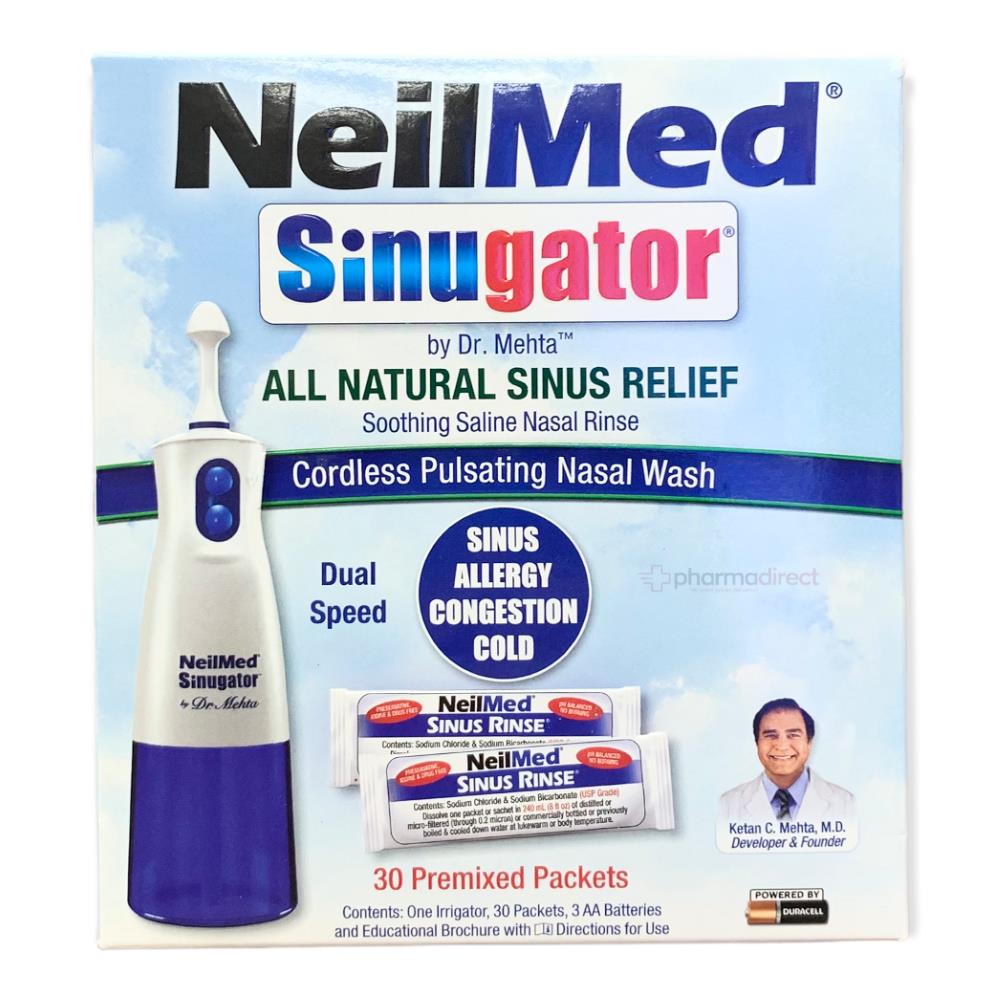NeilMed Sinugator with 30 Premixed Sachets