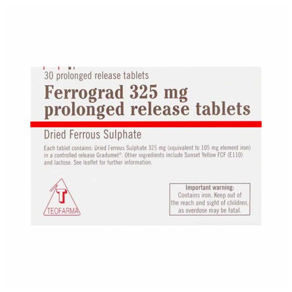 Ferrograd 325mg Prolonged Release Tablets 30 Pack | Pharmadirect ...