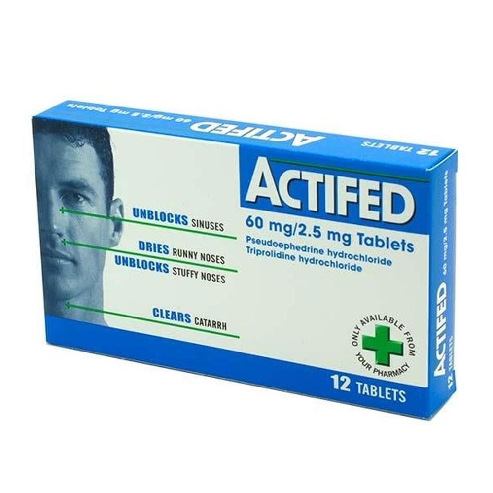 ACTIFED TABLETS 12s | Molloys Pharmacy | Ireland